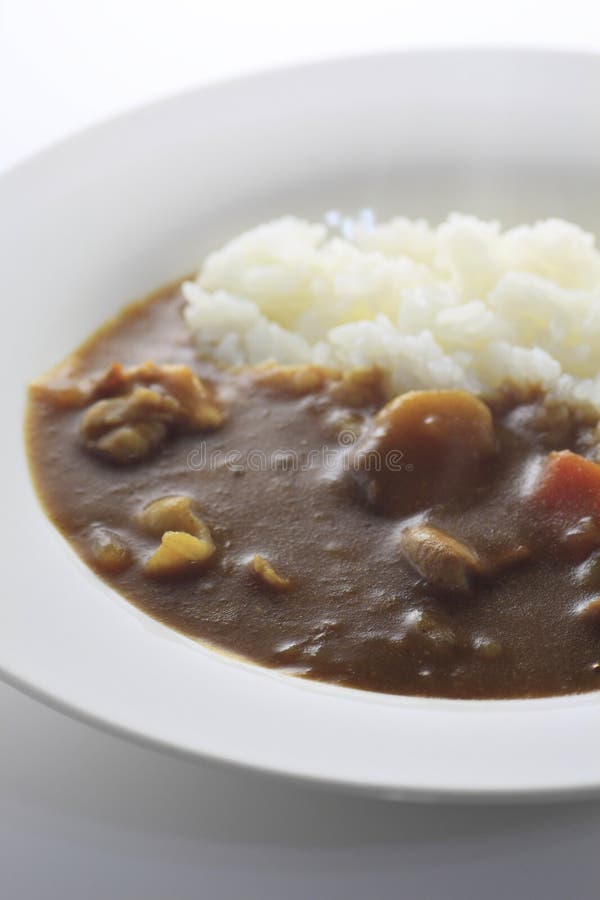 Curry with Rice Japanese Style Stock Photo - Image of delicious, curry ...
