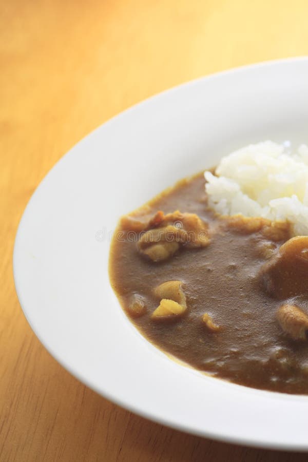 Curry with Rice Japanese Style Stock Image - Image of dish, nutrition ...