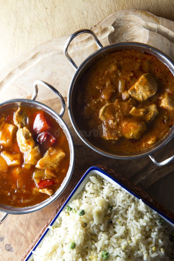 Curry and Rice stock photo. Image of rice, curry, wood - 71176846