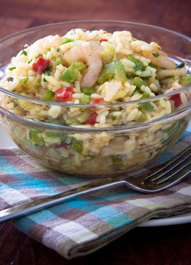 Curry Rice and Shrimp stock image. Image of spicy, napkin - 14293061