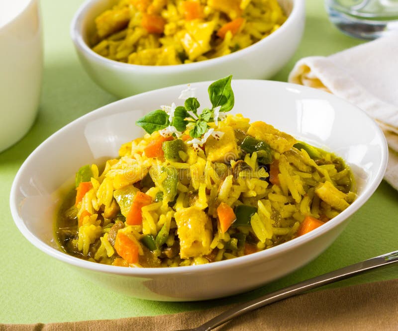 Curry rice stock photo. Image of coriander, sauce, fried - 81341608