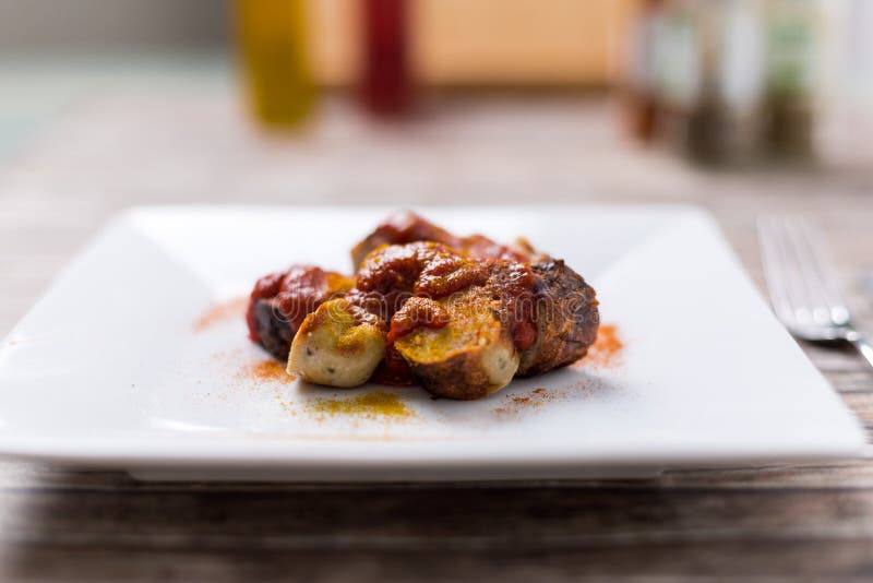 Currywurst from berlin stock image. Image of toasted - 110544357