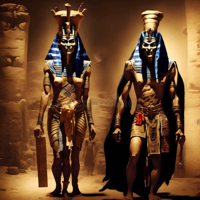 Curse of Pharaoh, Generative AI Illustration Stock Illustration ...