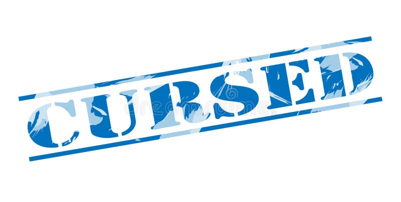 Cursed blue stamp stock illustration. Illustration of cursed - 97577728