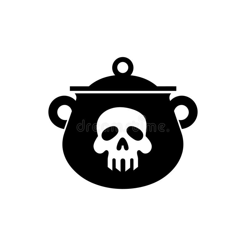Cursed cauldron icon stock vector. Illustration of sign - 306214317