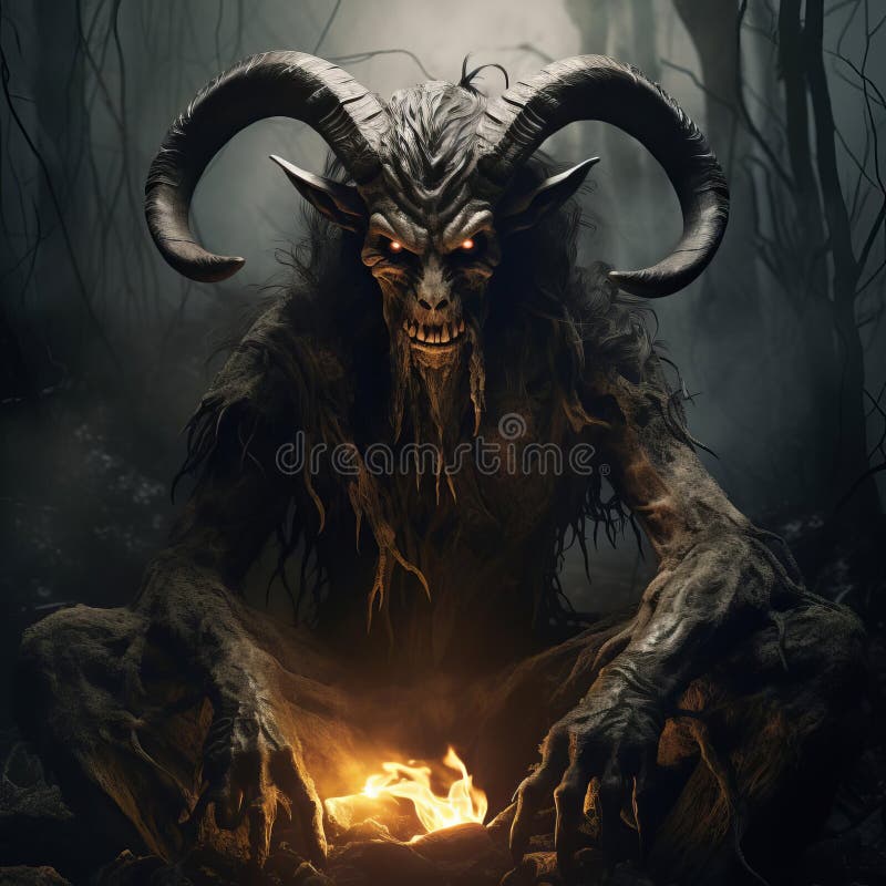 Terrifying Witchcraft Creature from Darkest Nightmares Imagined Stock ...