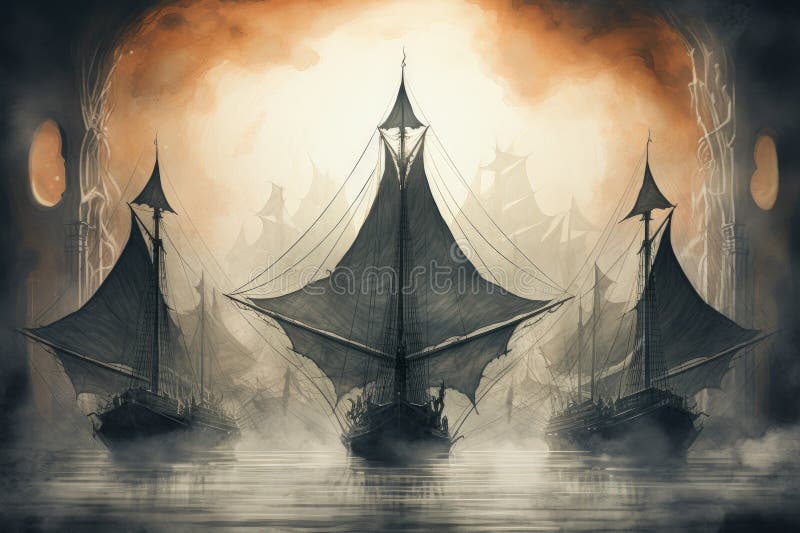Cursed Ghost Ships, Forever Sailing the Seas with Ghostly Crews Seeking ...