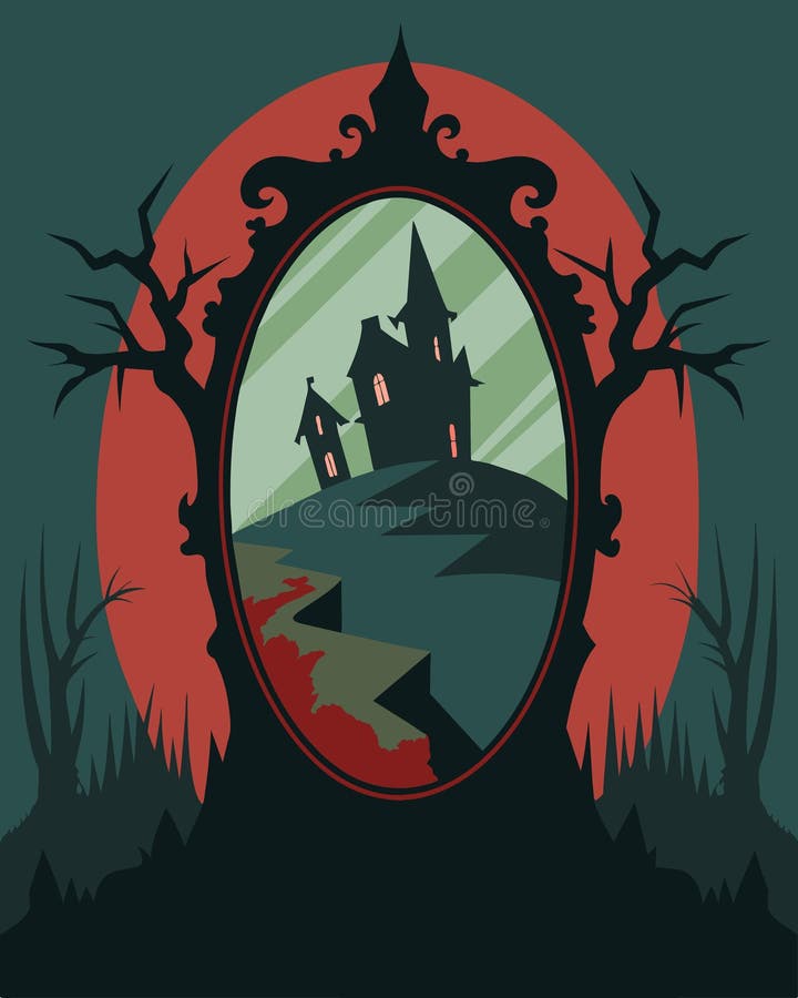 A Cursed Mirror in a Haunted House Reflected a Gruesome Distorted ...