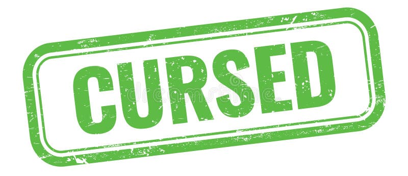 CURSED Text on Green Grungy Vintage Stamp Stock Illustration ...