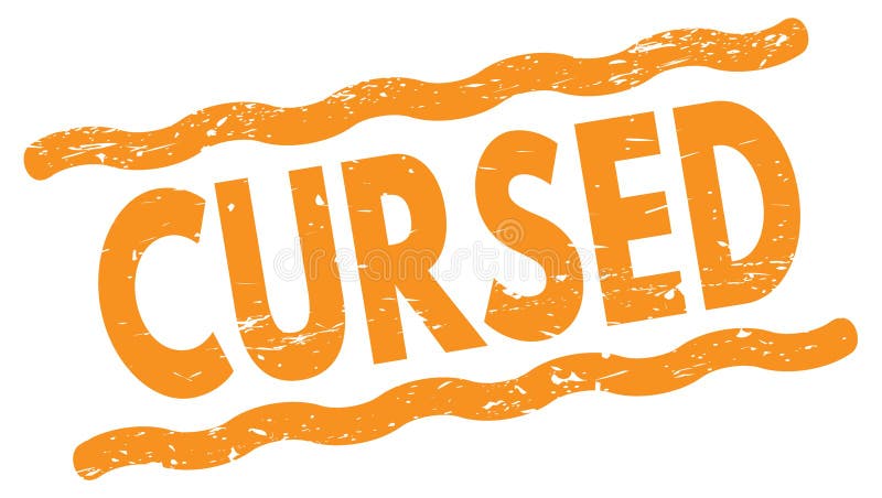 CURSED Text on Orange Lines Stamp Sign Stock Illustration ...