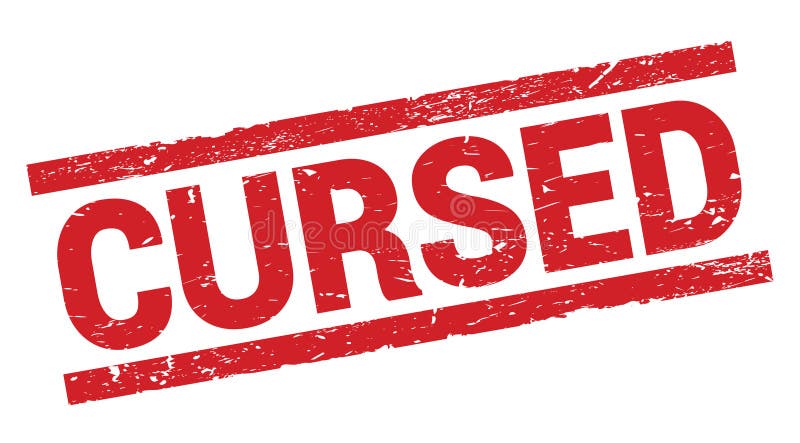 CURSED Text on Red Rectangle Stamp Sign Stock Illustration ...