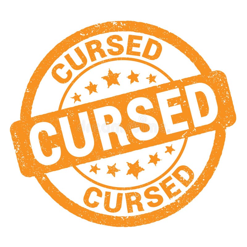 CURSED Text Written on Orange Stamp Sign Stock Illustration ...