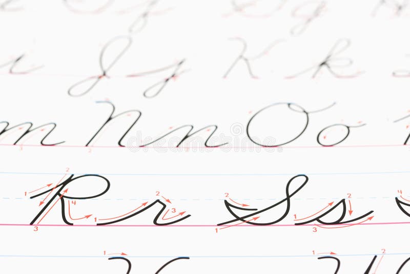 Cursive Handwriting Typography Saying Merry Christmas on Blurred Blue ...