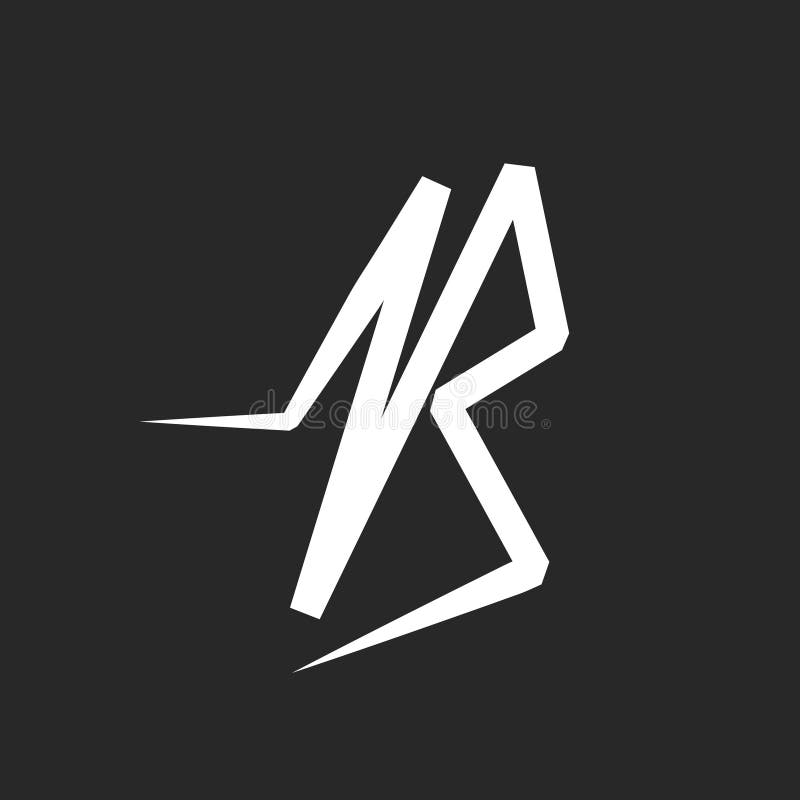 Cursive Letter B Logo White Thin Lines Typography Mark, Minimal Style ...