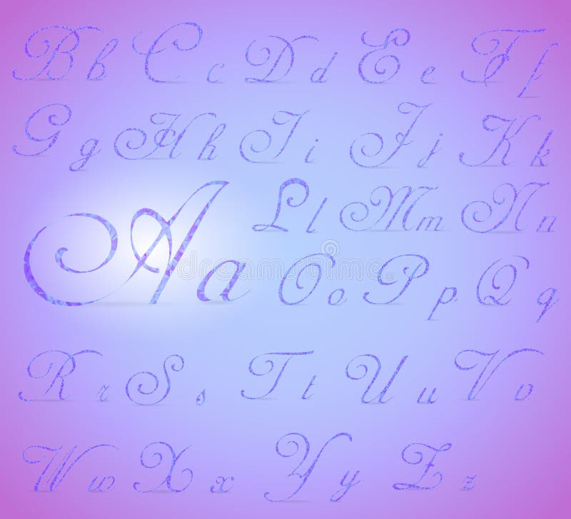 Cursive Letters Stock Illustrations – 8,352 Cursive Letters Stock ...