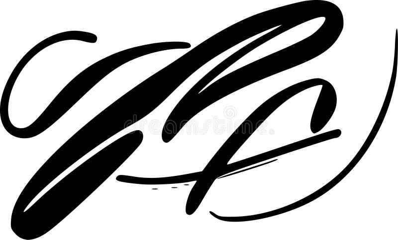 Cursive - Minimalist and Simple Silhouette - Vector Illustration Stock ...