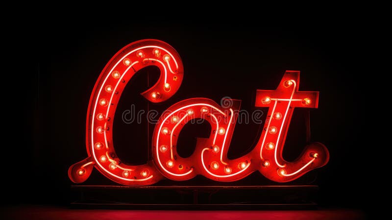 Cursive red light font stock illustration. Illustration of lettering ...