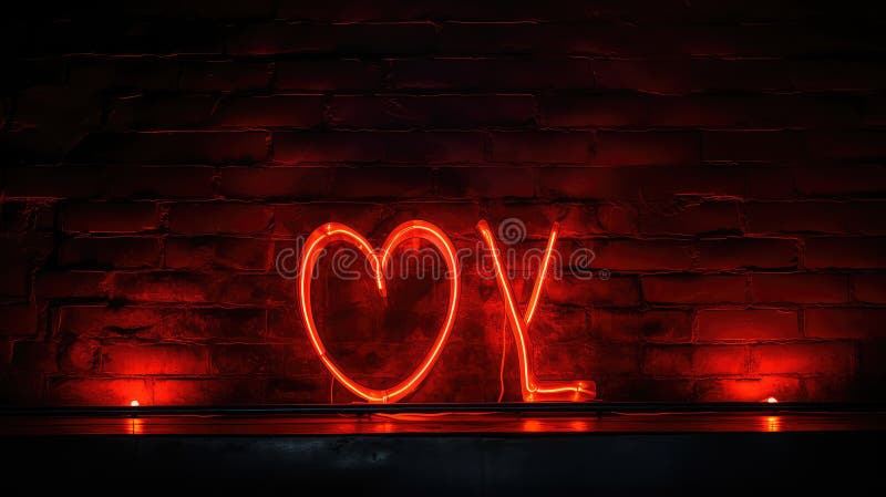 Cursive red neon light stock illustration. Illustration of luminous ...