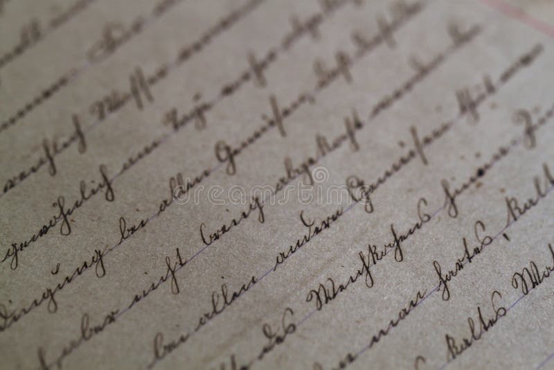 Cursive Script On Antique Paper Picture. Image: 85130017