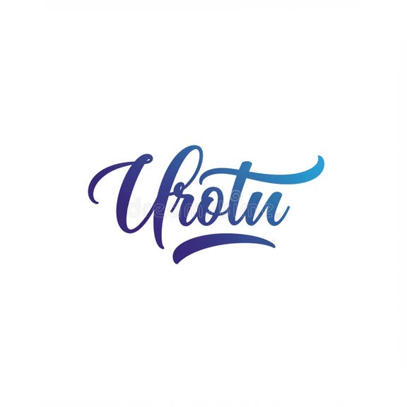 Cursive Typography with a Gradient Color Transition from Blue To Purple ...