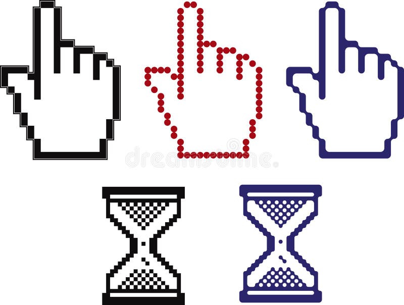 Arrow Busy Cursor Mouse Pointer Icon Stock Vector - Illustration of ...