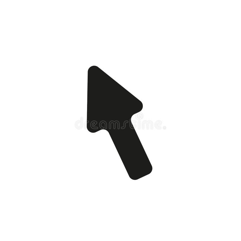 Cursor Arrow Flat Icon on White Background Stock Illustration ...