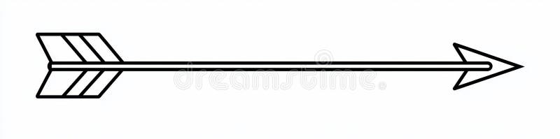 Cursor Arrow Icon. One Line Icon of Cursor Arrow. Background Drawn with ...