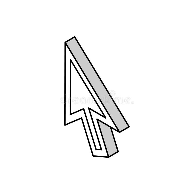 Cursor Arrow Isometric Icon Vector Illustration Stock Vector ...