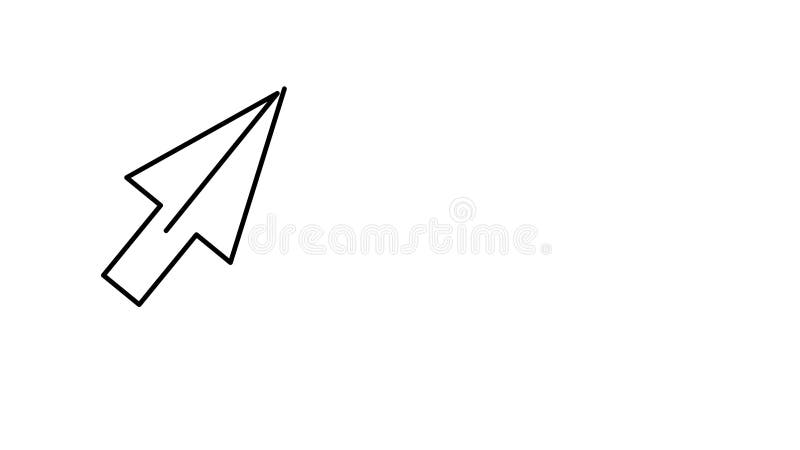 Cursor Arrow One Line Art Animation,hand Drawn Pointer,idea Direction ...