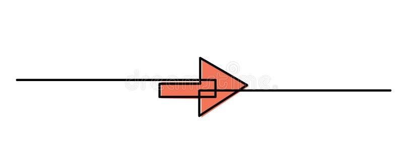 Cursor Arrow One Line Art,hand Drawn Pointer,idea Directions Using an Input Device, Internet ...