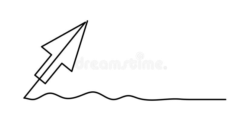 Cursor Arrow One Line Art,hand Drawn Pointer,idea Directions Using an Input Device, Internet ...