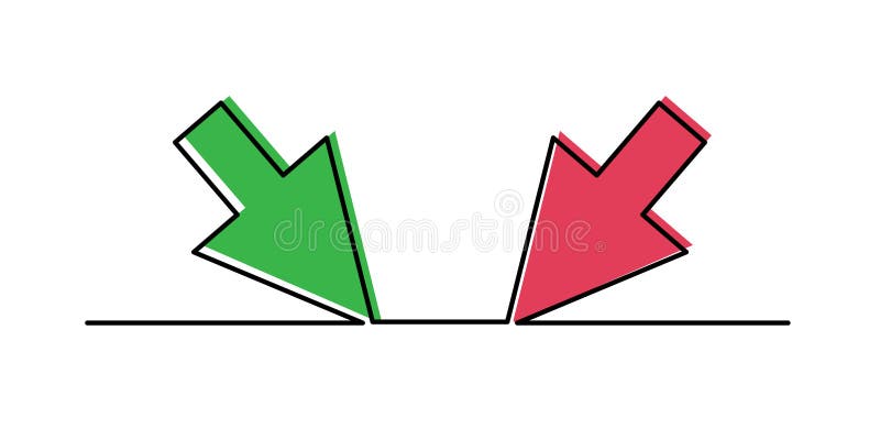 Cursor Arrow One Line Art,hand Drawn Pointer,idea Directions Using an ...