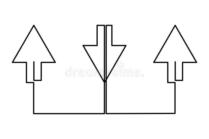 Cursor Arrow One Line Art,hand Drawn Pointer,idea Directions Using an ...