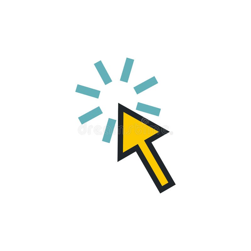 Cursor Arrow is Pointing Icon, Flat Style Stock Vector - Illustration ...