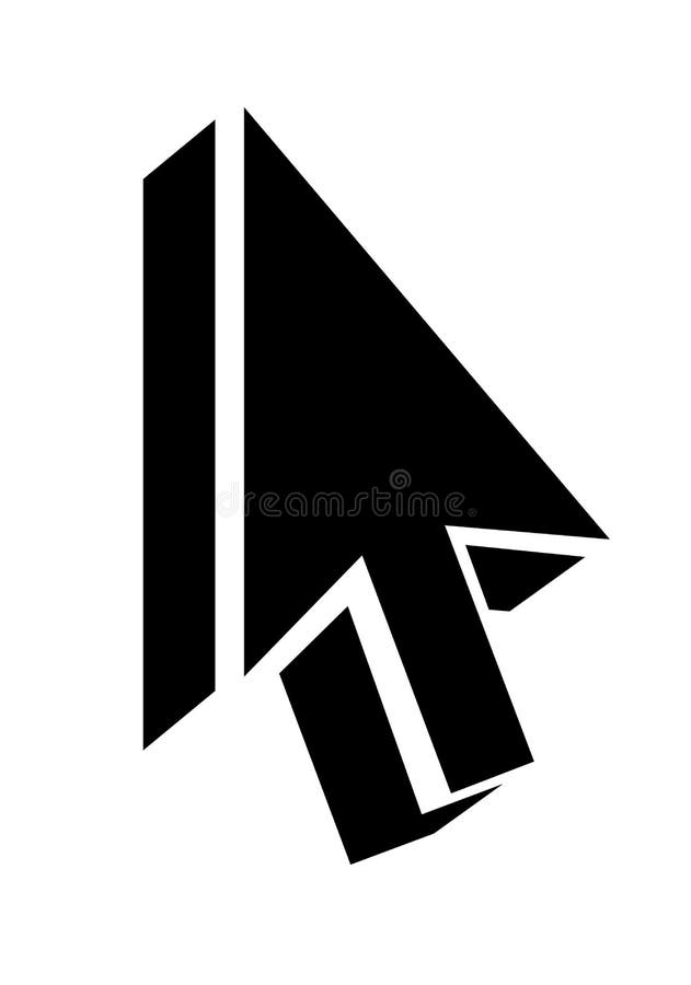 Cursor Arrow with Shadow Original Vector Icon. Stock Illustration ...