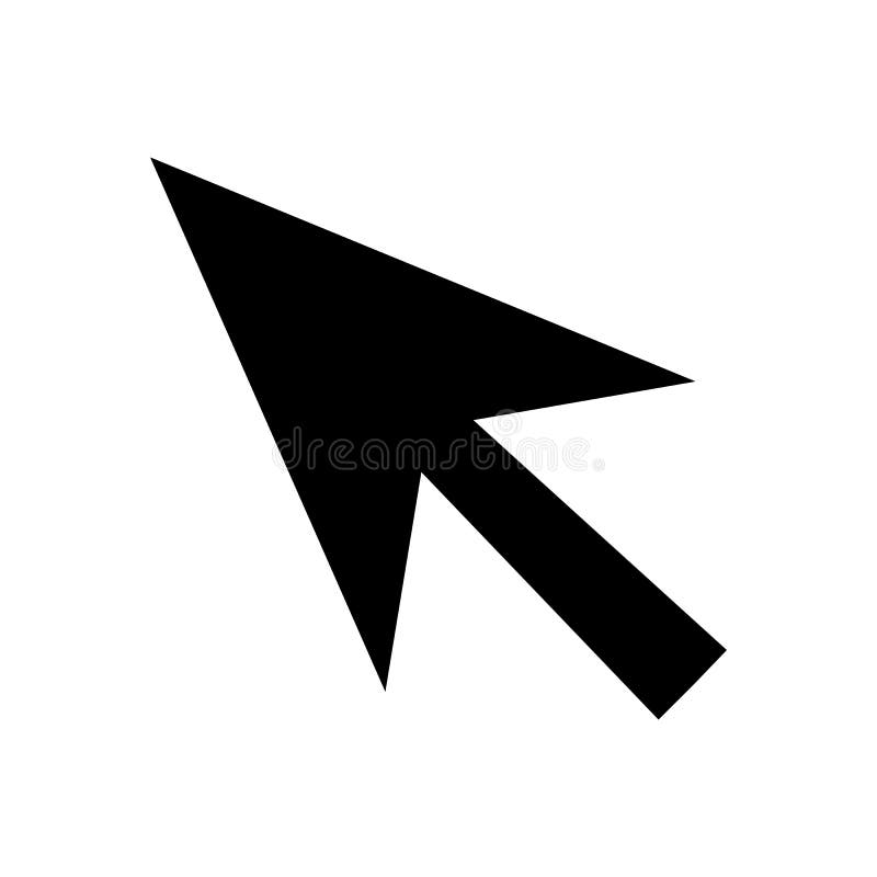 Cursor Arrow Silhouette on a White Background. Stock Vector ...