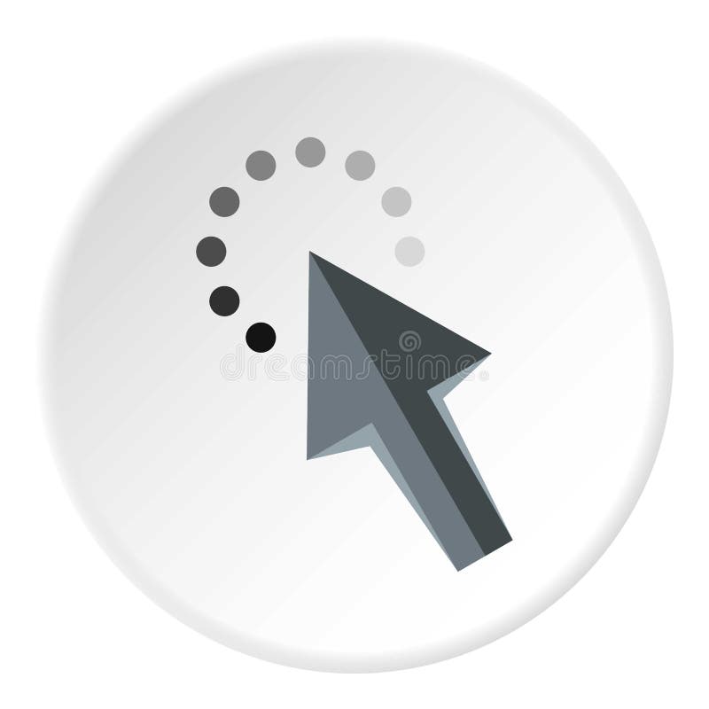 Cursor Arrow Waiting Icon, Flat Style Stock Vector - Illustration of ...