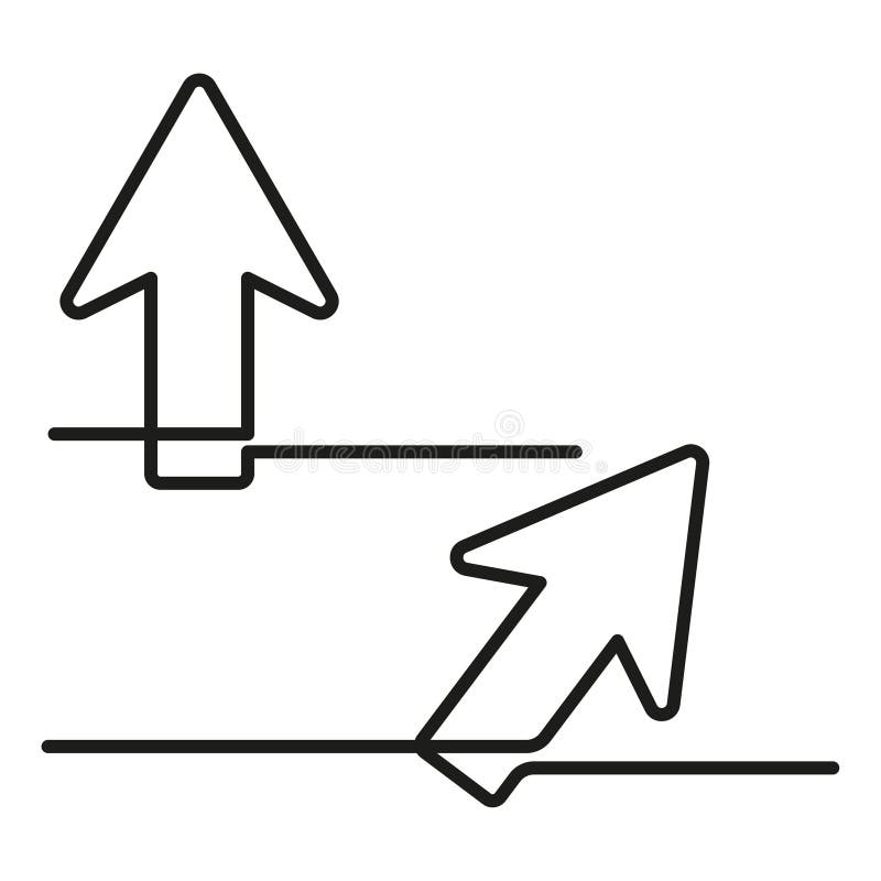 Cursor Arrows Design. Upward and Diagonal Direction. User Interface ...