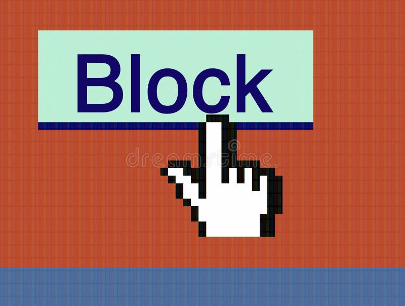 Cursor and Block button stock image. Image of browser - 5552159