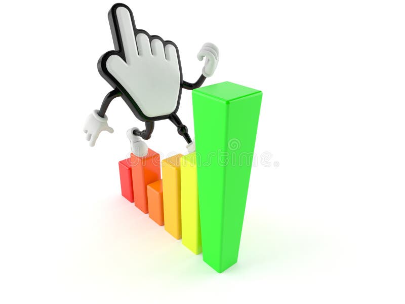 Cursor with chart stock illustration. Illustration of finance - 169465842