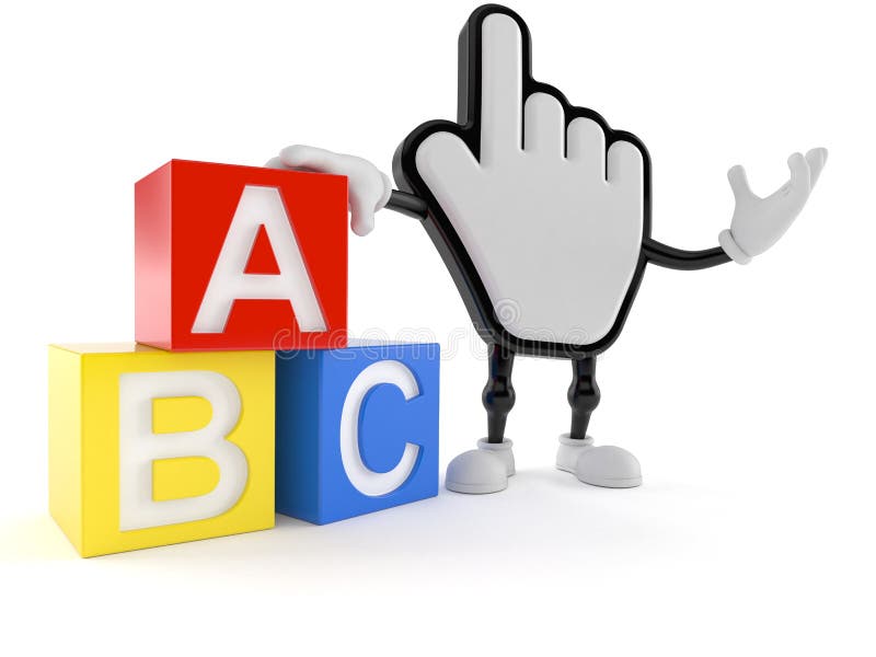 Toy Blocks with Computer Mouse Stock Illustration - Illustration of ...