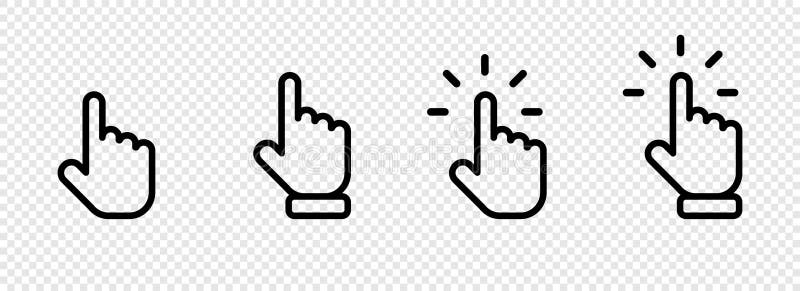 Cursor Click Collection. Cursor Computer Mouses, Isolated on ...