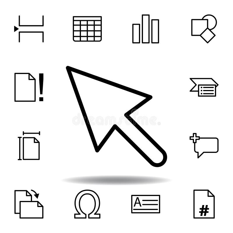 Cursor, Click Icon in Neon Style. Can Be Used for Web, Logo, Mobile App ...