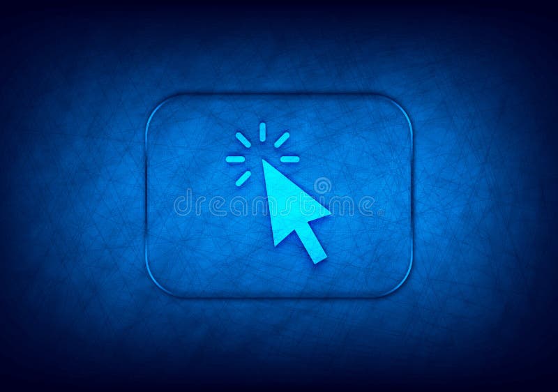 Cursor Click Icon Blue Bubble Background Stock Image - Image of arrow ...