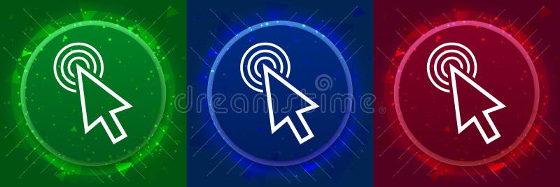 Cursor Click Icon Elegant Modern Design Abstract Buttons Set ...
