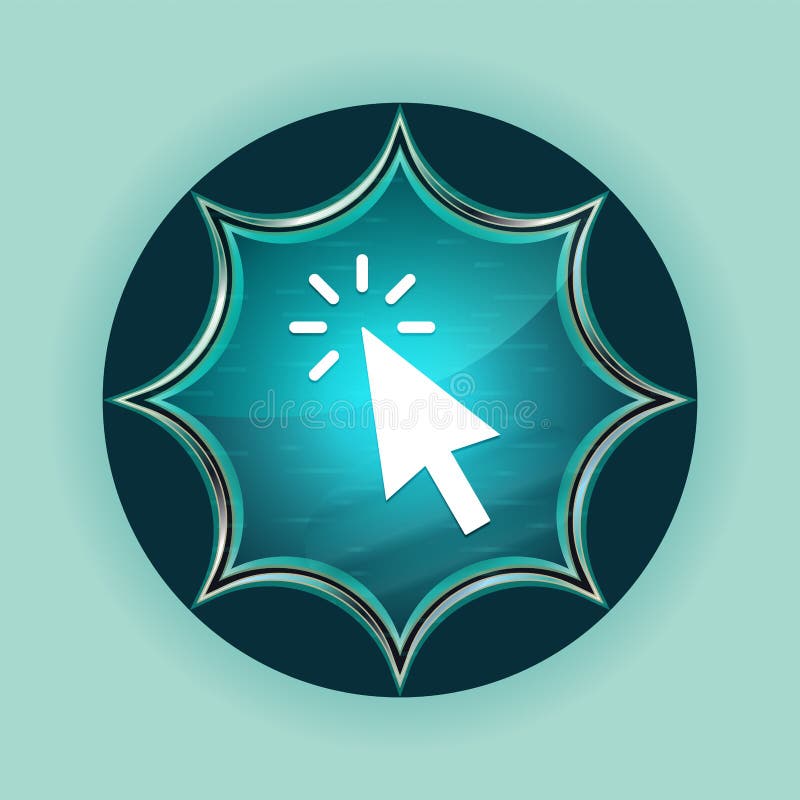 Cursor Click Icon Magical Glassy Sunburst Blue Button Sky Blue ...