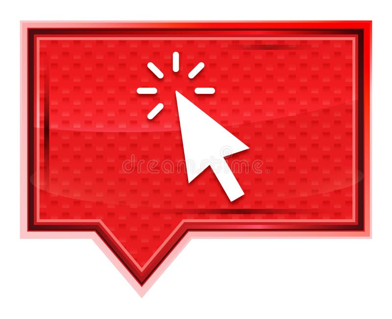 Cursor Click Icon Misty Rose Pink Banner Button Stock Illustration ...