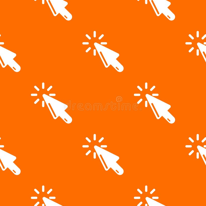 Cursor Click Pattern Vector Orange Stock Vector - Illustration of ...