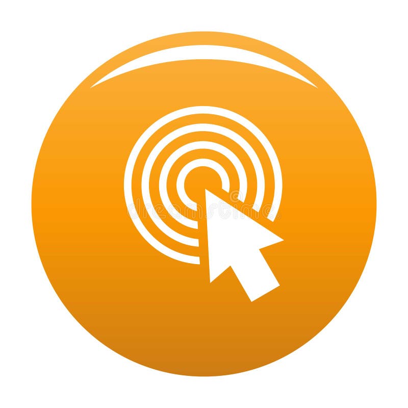 Cursor Click Round Icon Vector Orange Stock Vector - Illustration of choice, business: 119818779