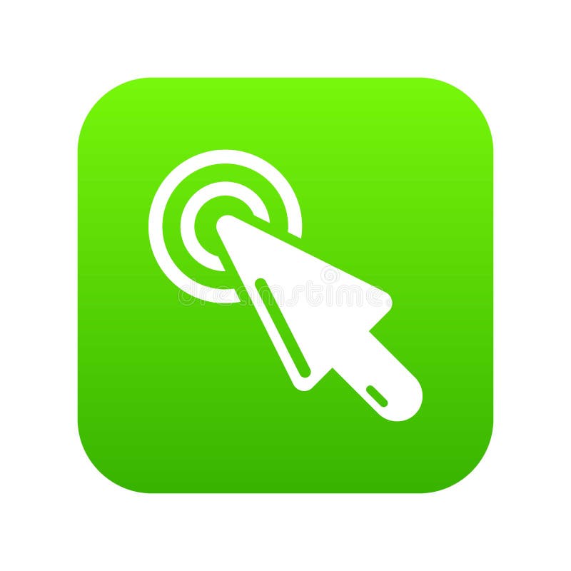 Cursor Clicking Icon, Cartoon Style Stock Vector - Illustration of ...